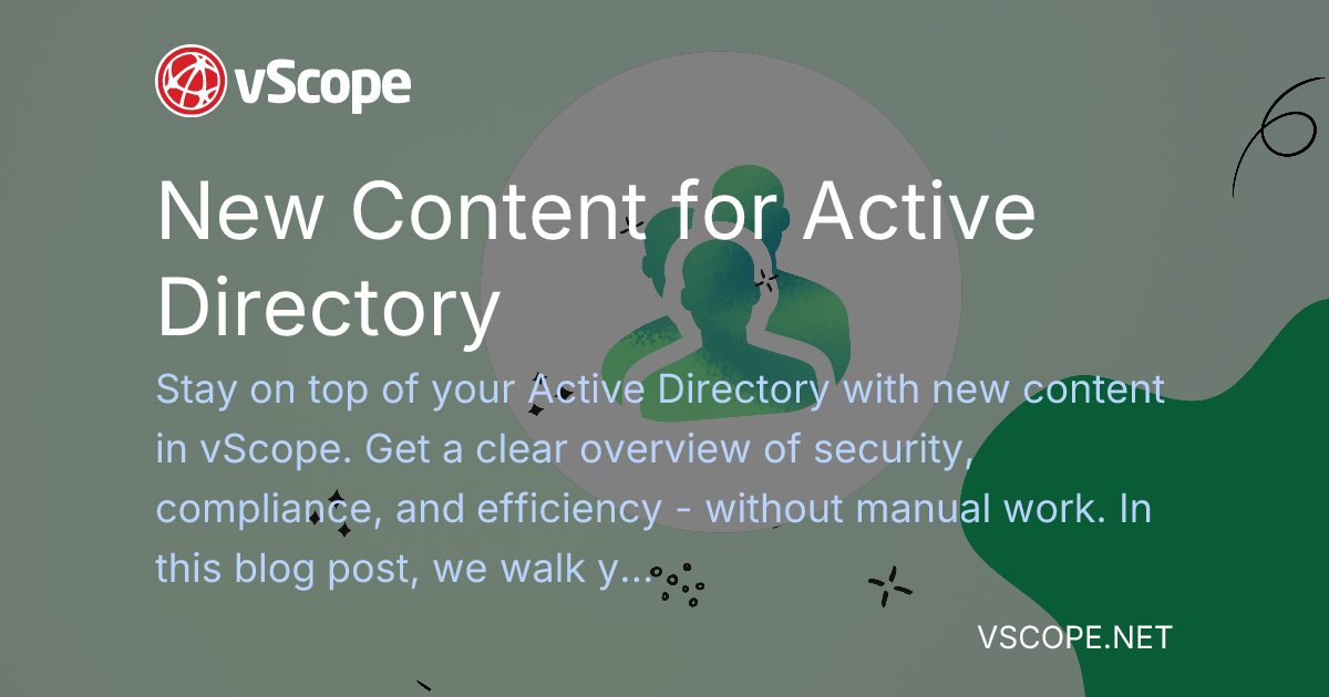New Content for Active Directory | vScope
