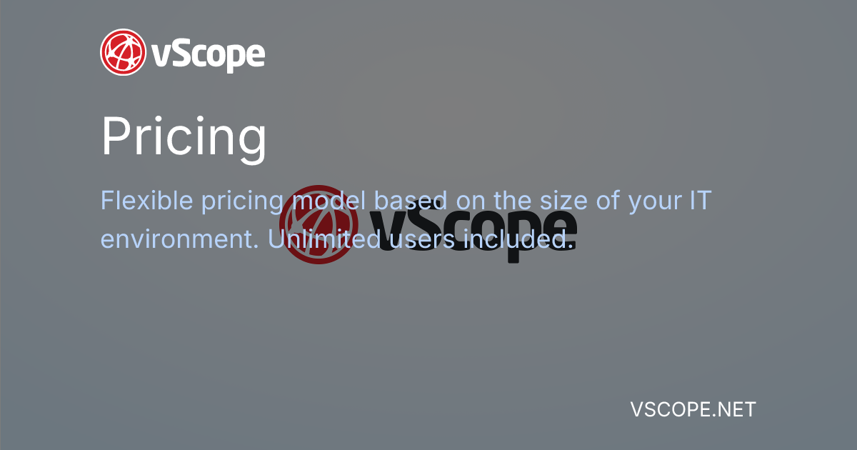 Pricing | vScope